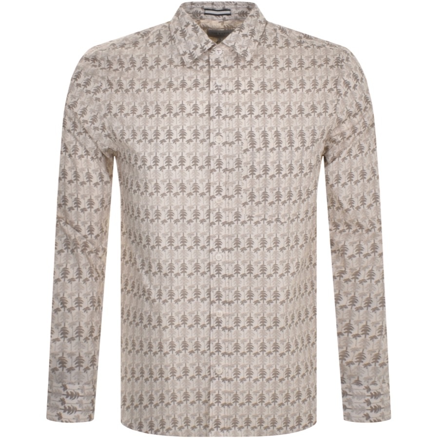 Ted Baker Temple Long Sleeved Shirt Cream | ModeSens
