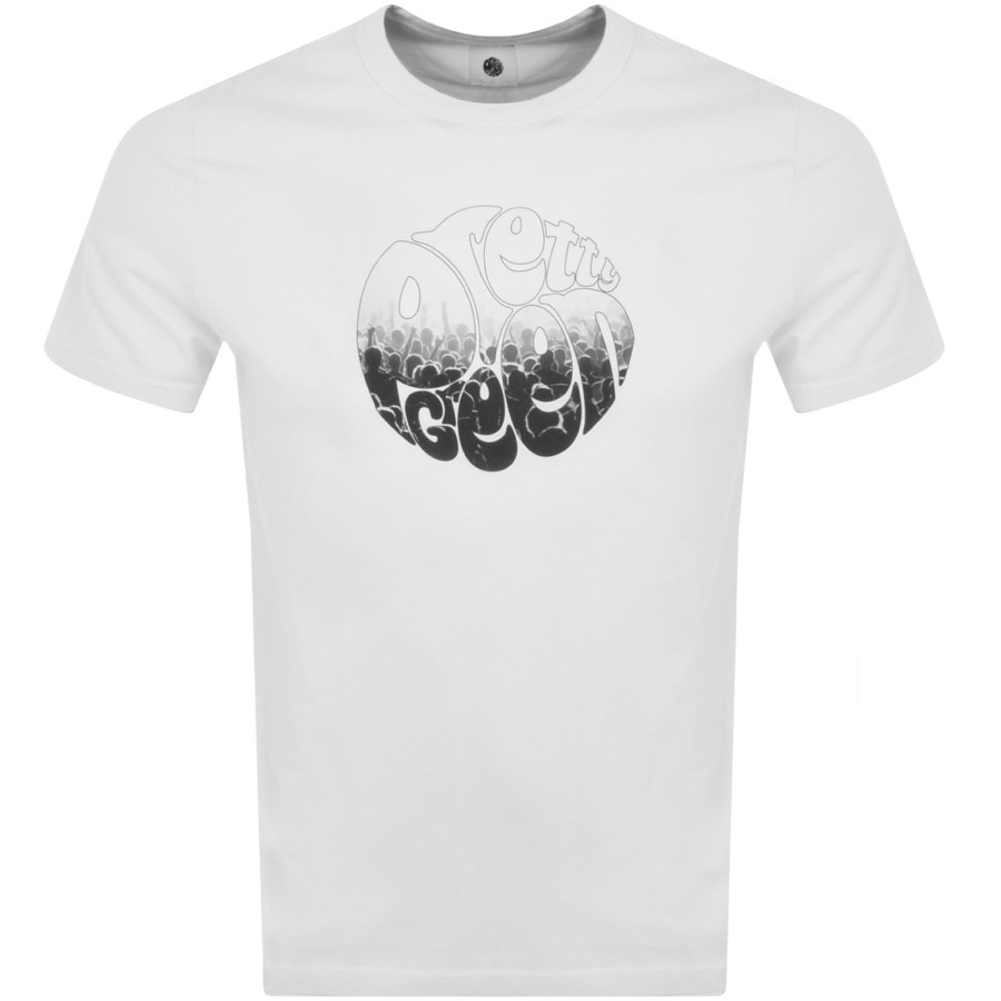 Pretty Green Crowd Logo T Shirt White | ModeSens