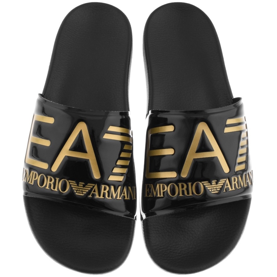Ea7 Emporio Armani Sea World Sliders Black | ModeSens