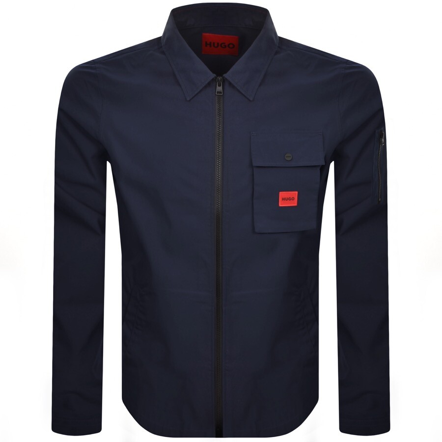 Hugo Boss Hugo Emmond Overshirt Jacket Navy | ModeSens