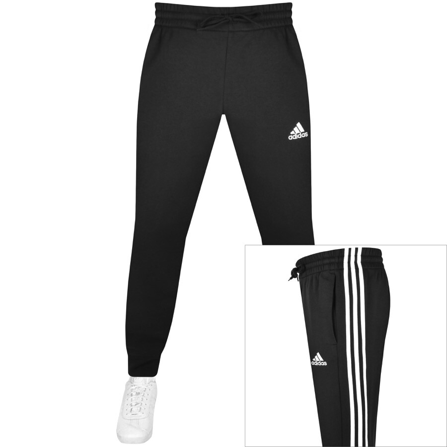 adidas Essential 3 Stripes Joggers Black | The Hoxton Trend